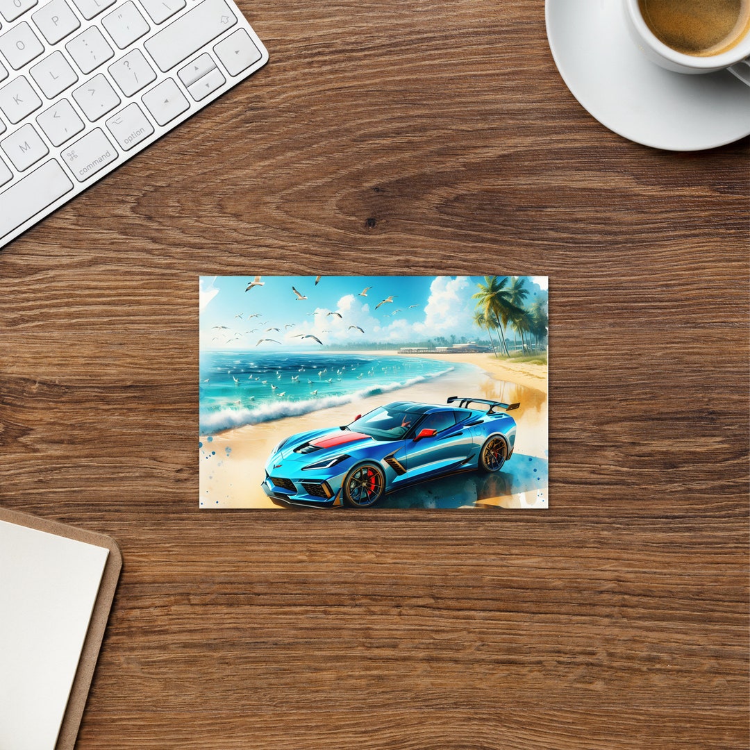 Corvette Z06 Greeting Card: Sports Car Stationery for Gearheads-free ...