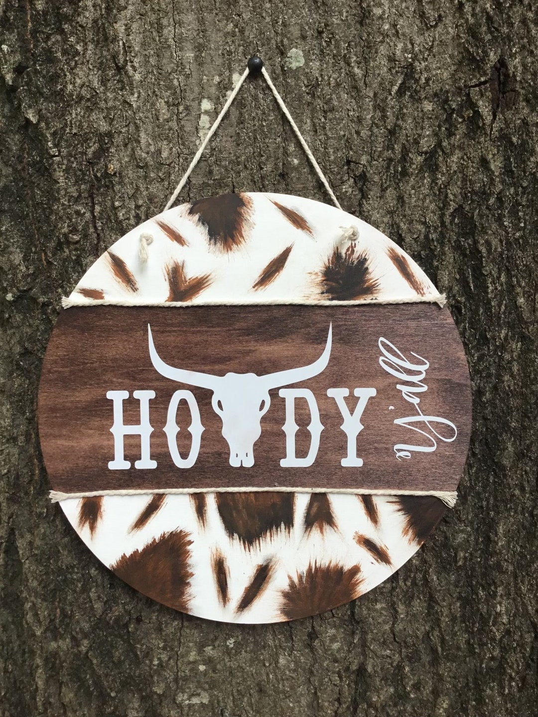 Howdy Y'all Hanging Wood Sign - Etsy