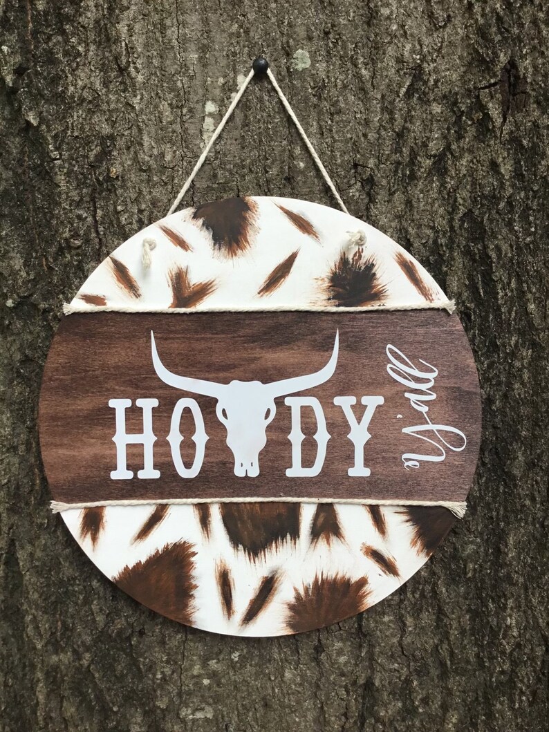 Howdy Y'all Hanging Wood Sign - Etsy