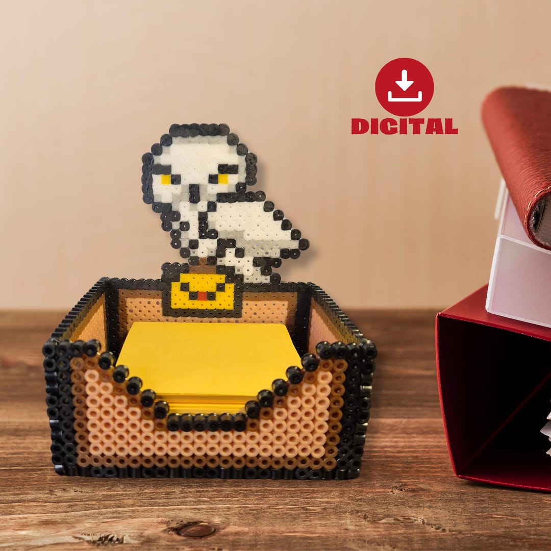 Wizard Owl Note Holder Perler Bead Pattern, Pixel Art DIY Tutorial ...