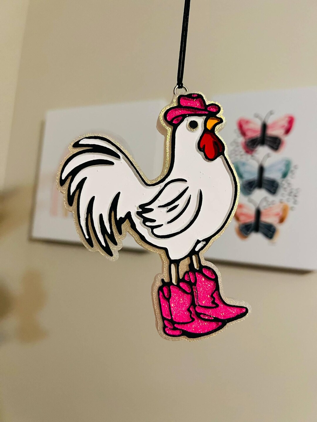 Chicken Freshie, Chicken With Boots, Car Freshie, Car Freshener ...