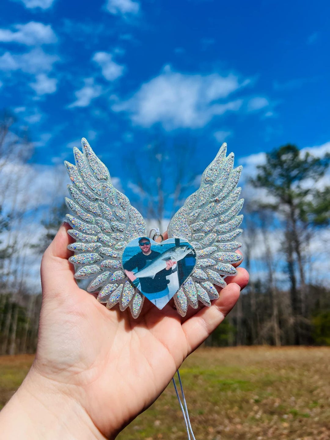 Angel Wings Freshie, Heart, Personalized Freshie, Car Freshener, in ...
