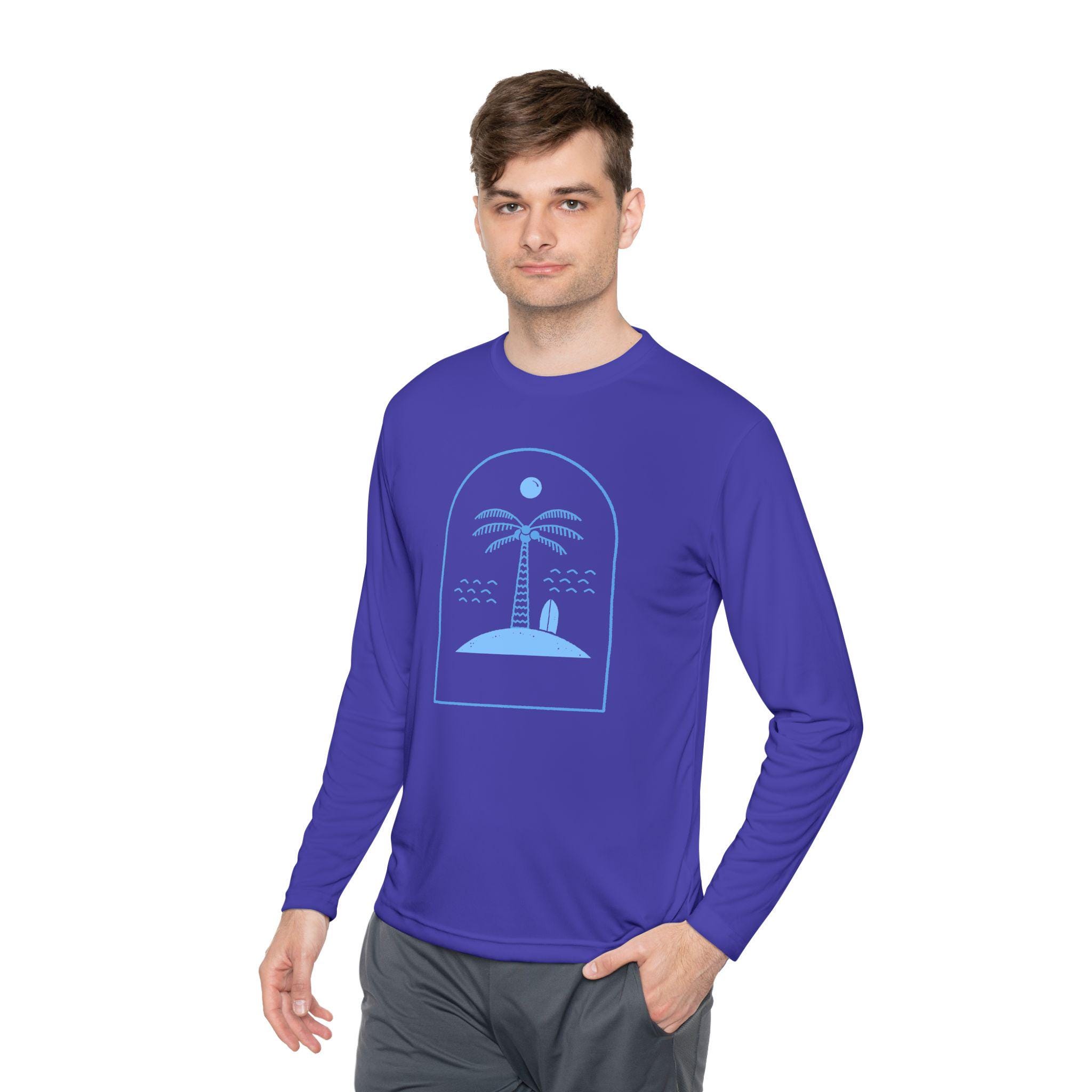 Palm Tree Long Sleeve Tee: Beach Vacation Shirt - Etsy