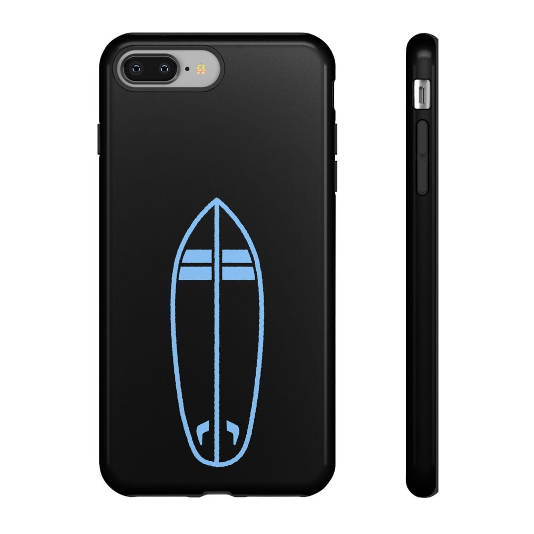 Blue Surfboard Outline Tough Case | Phone Protective Case - Etsy