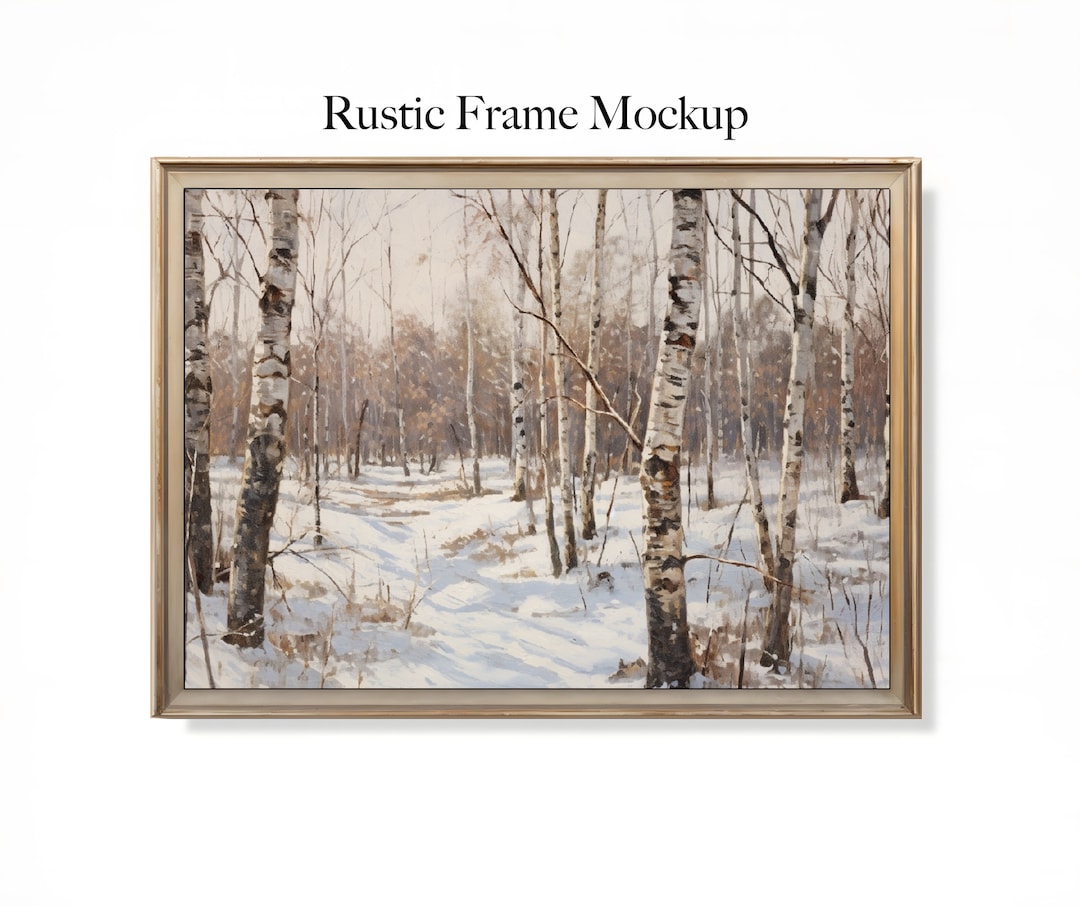 Rustic Frame Mockup | Antique Wall Art Mockup | Vintage Frame Mockup ...