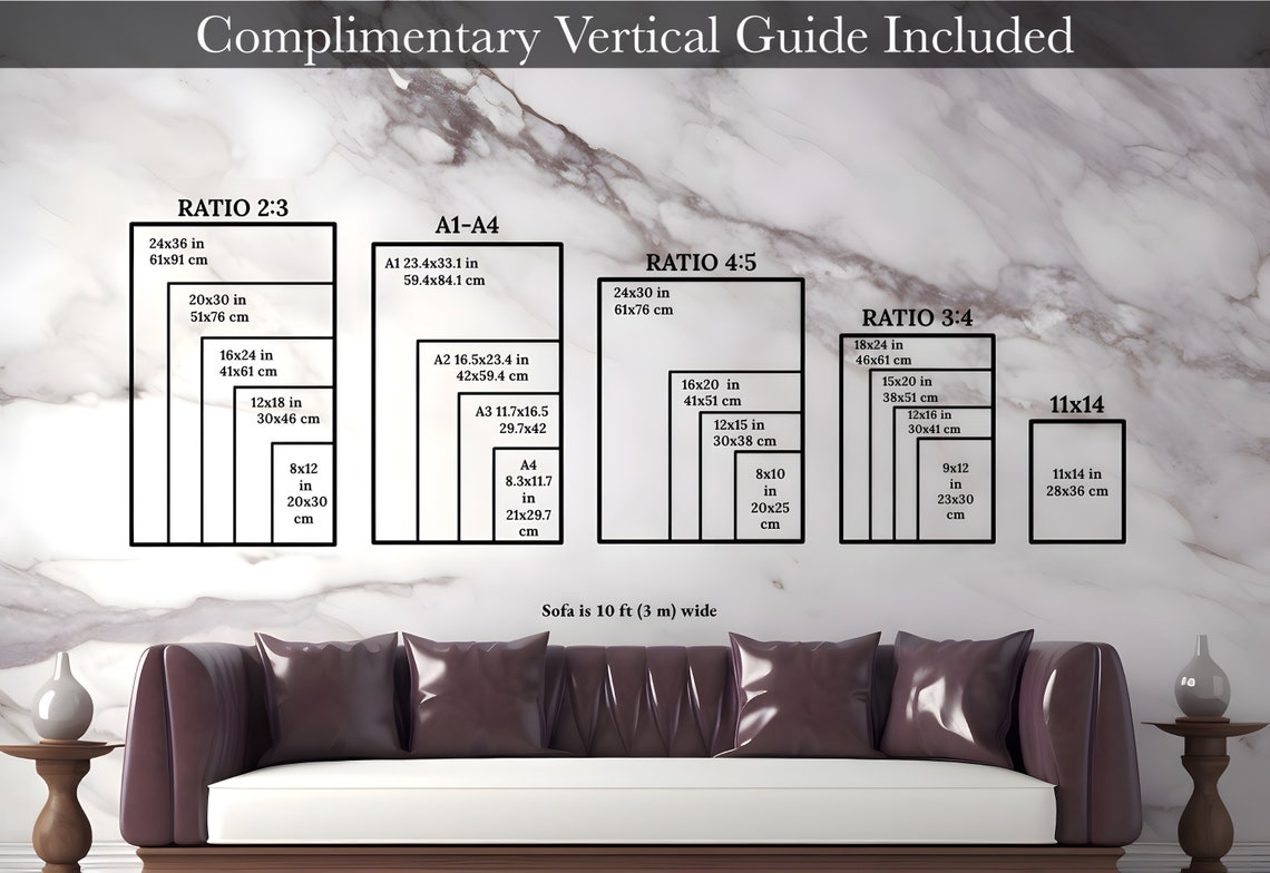 Square Wall Art Size Guide Frame Size Guide Print Size Guide Digital Print Size Guide Wall Art ...