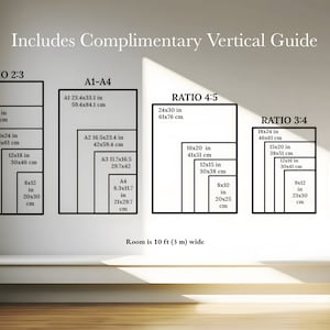 Square Wall Art Size Guide Frame Size Guide Print Size Guide Digital ...