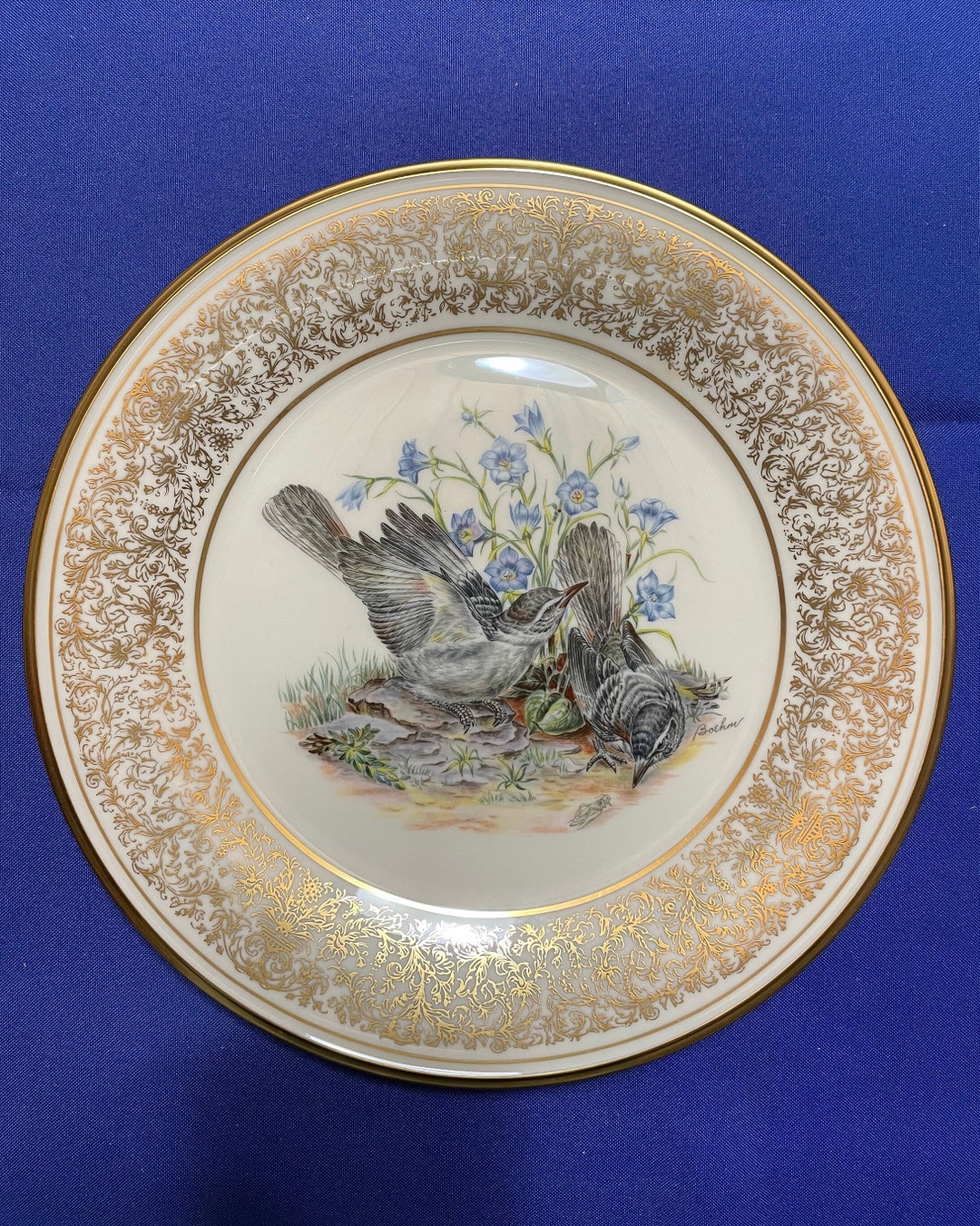 Vintage Lenox Boehm Bird Plate - Mockingbird Limited Edition 1979 - Etsy