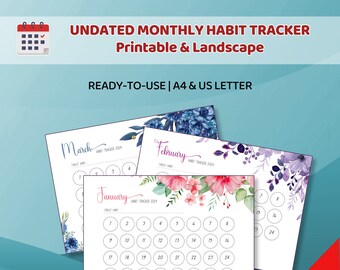 Monthly Habit Tracker, Printable Weekly, Daily Planner, Morning ...