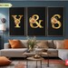 Golden Rose Floral Alphabet and Numbers – Wedding Monogram (PNG) - Etsy