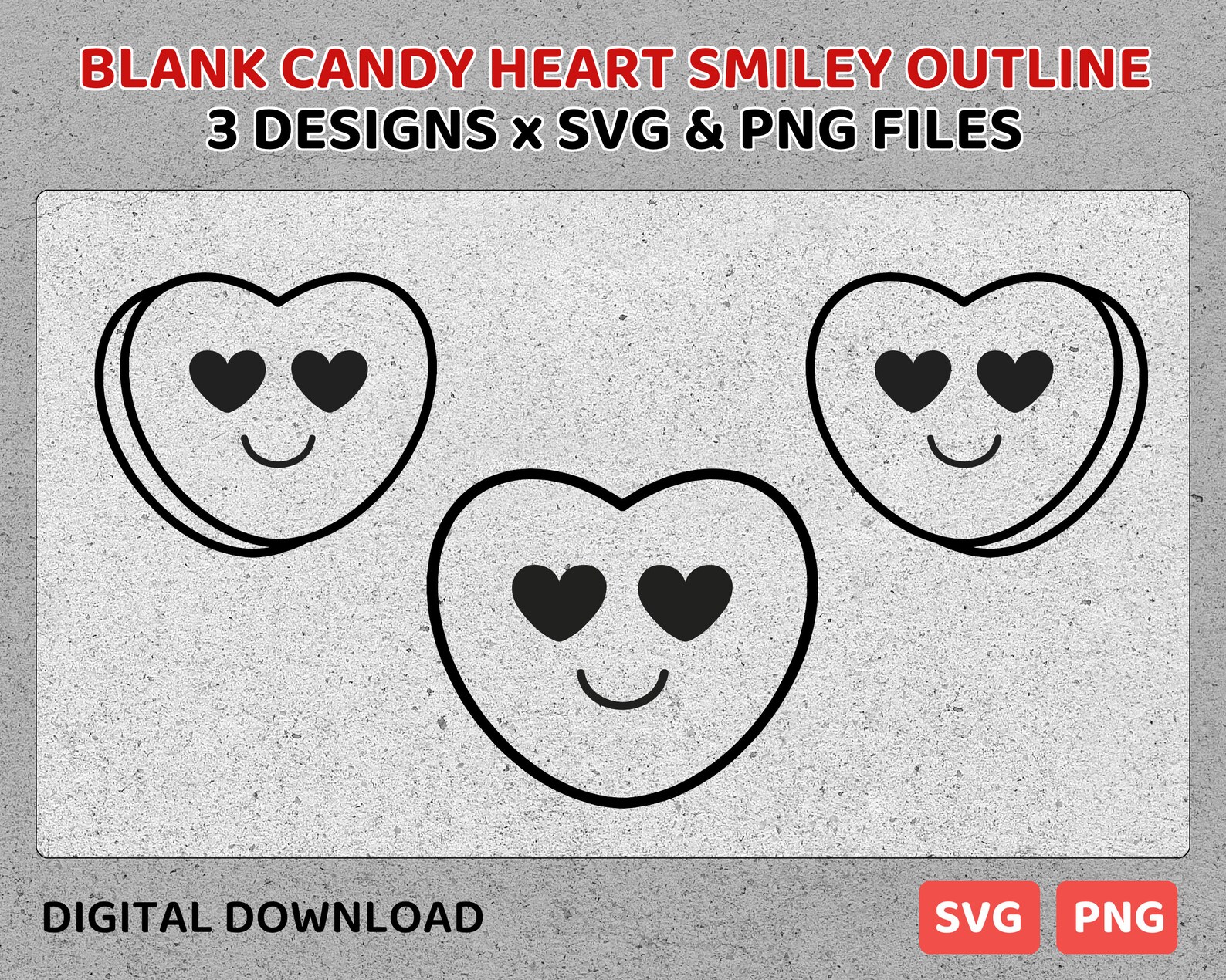 Heart Smiley Face, Heart Eye Smile Face SVG, Smile Face Svg, Smile Face ...