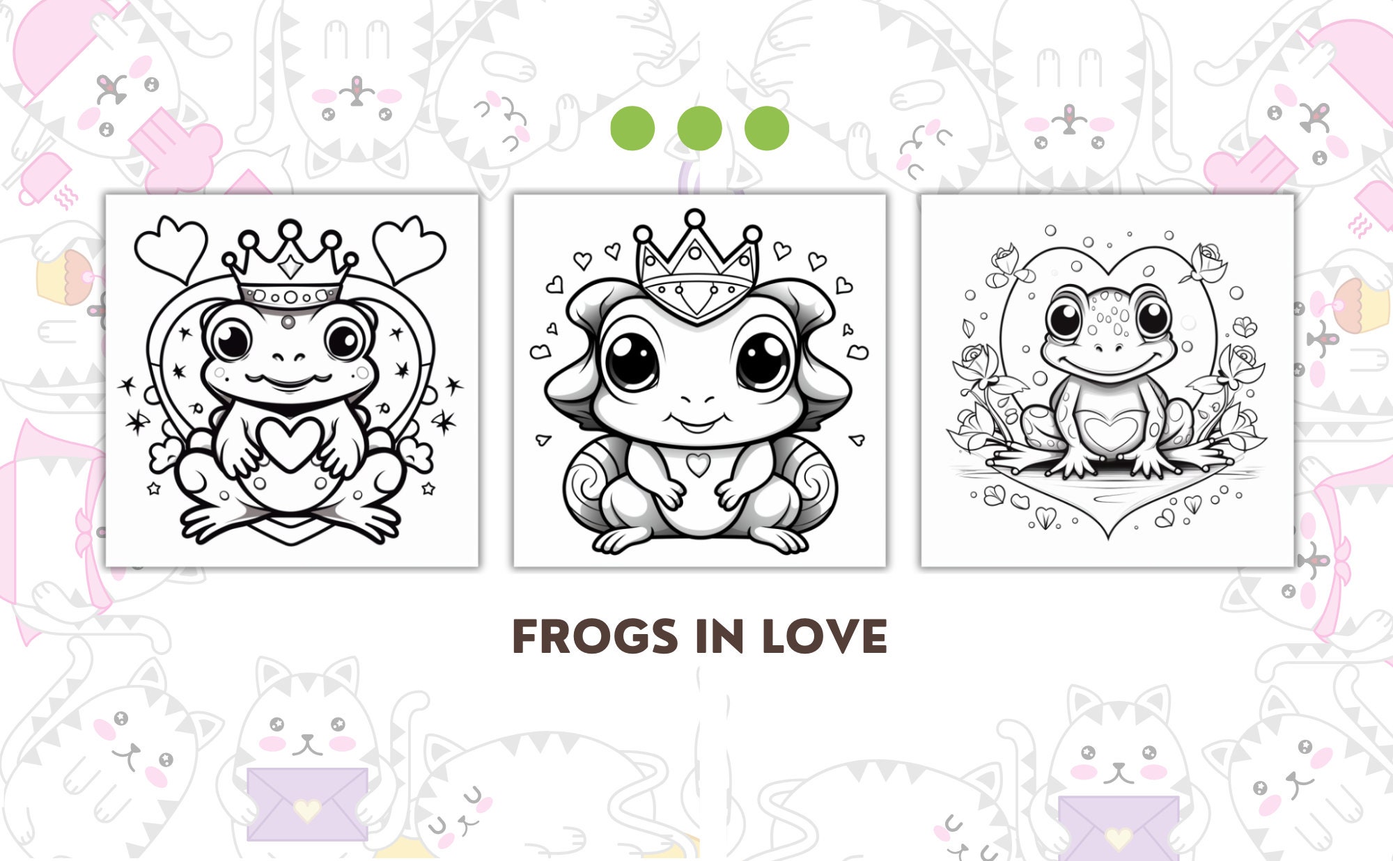Frogs in Love - Kawaii Chibi Animals - Charming Cute Chibi Valentines ...