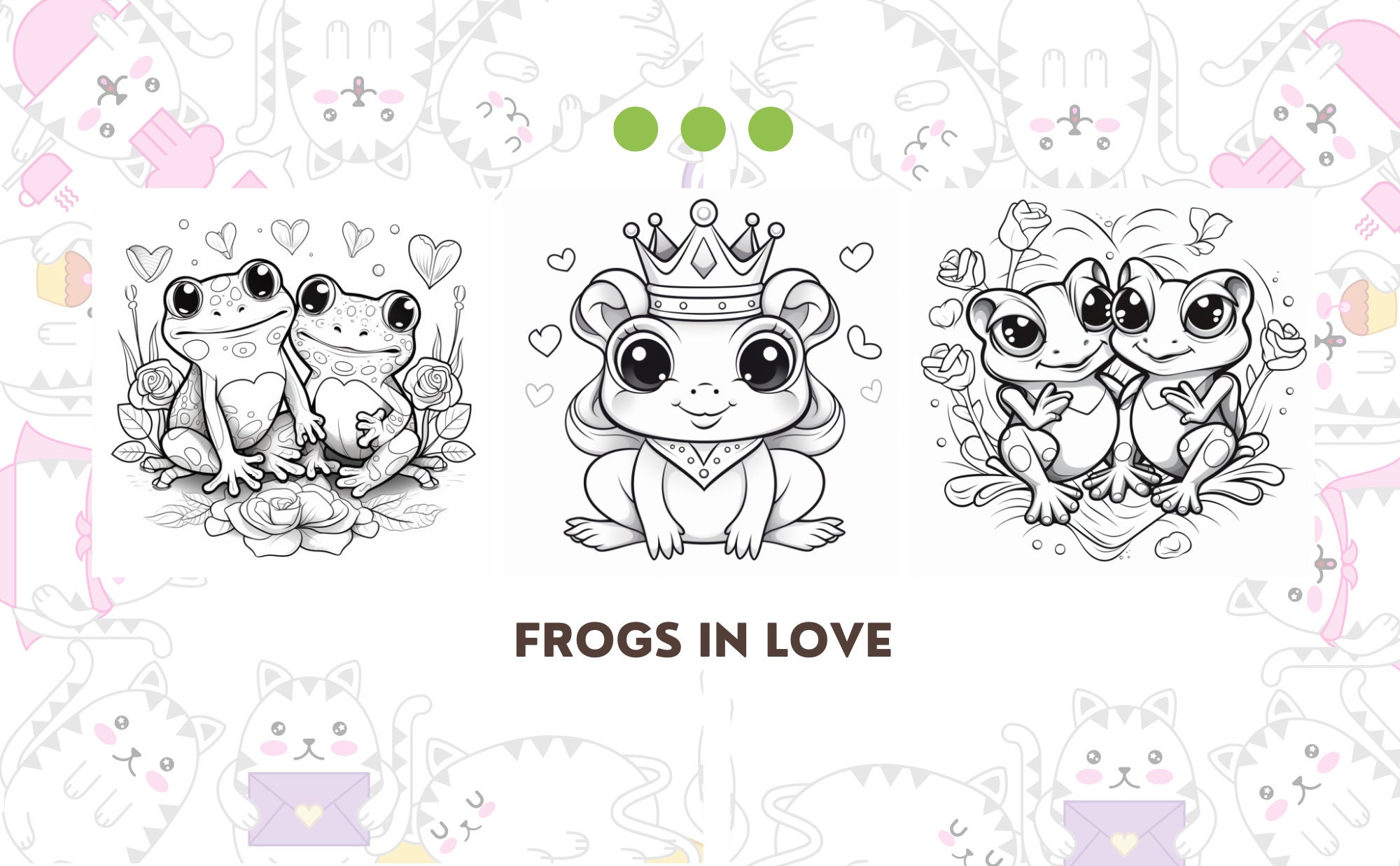 Frogs in Love - Kawaii Chibi Animals - Charming Cute Chibi Valentines ...