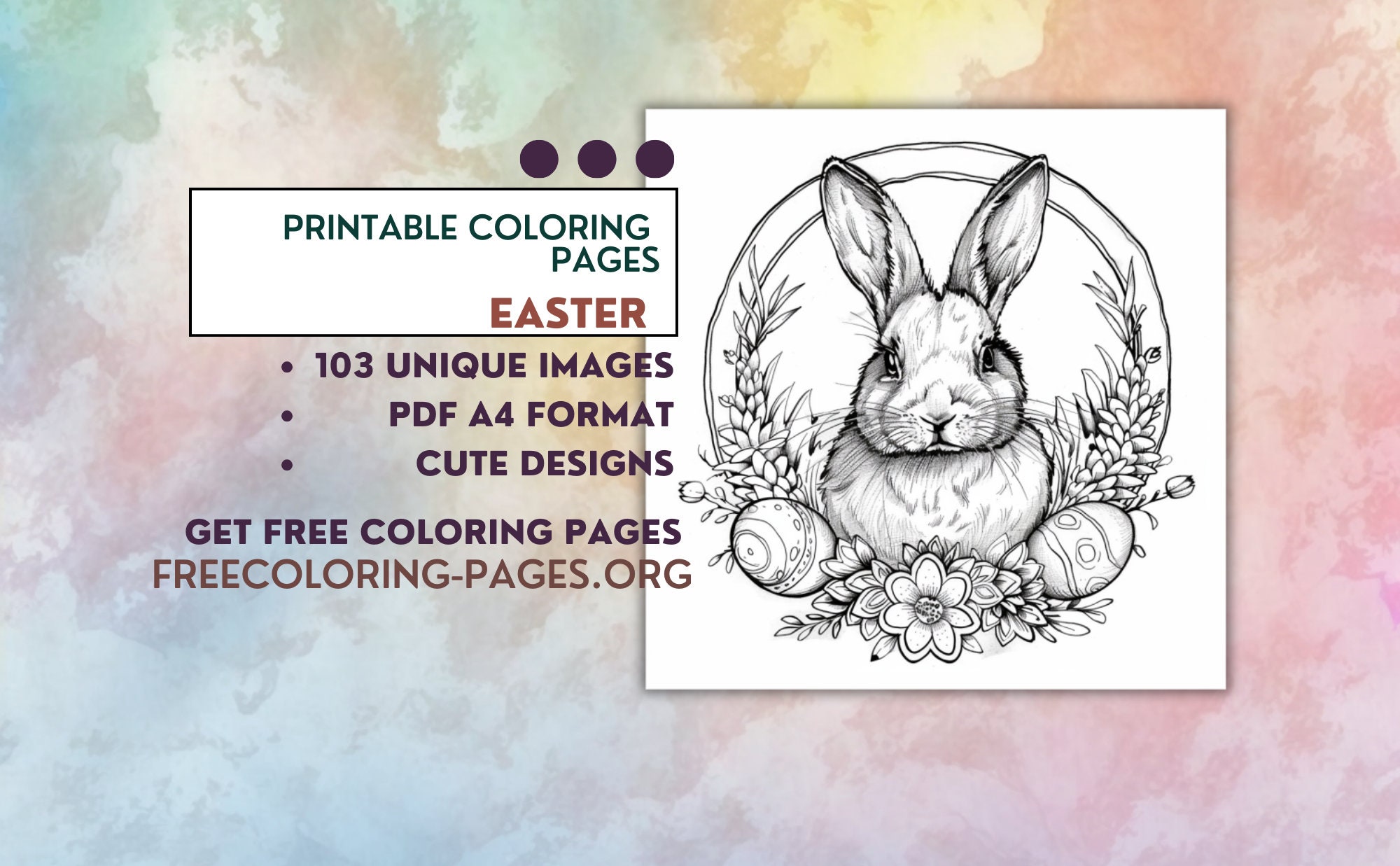 Easter Coloring Pages Bundle Printable Easter Egg Designs, Religious ...