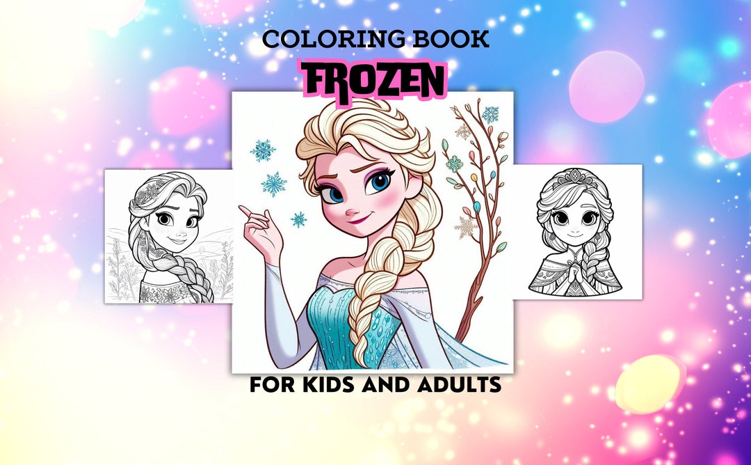 Frozen Inspired Characters Coloring Pages for Kids and Adults: Anna ...