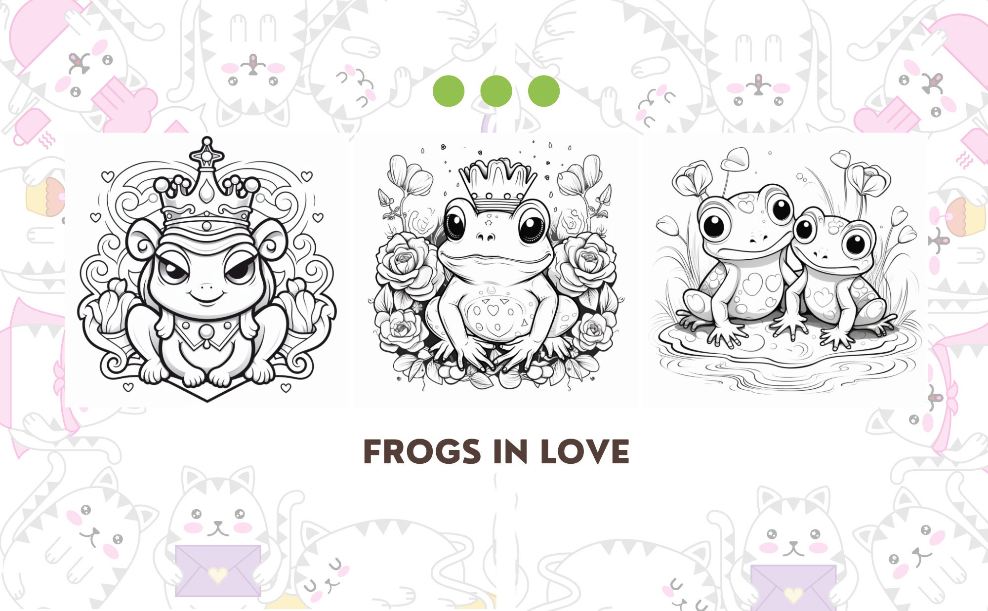 Frogs in Love - Kawaii Chibi Animals - Charming Cute Chibi Valentines ...