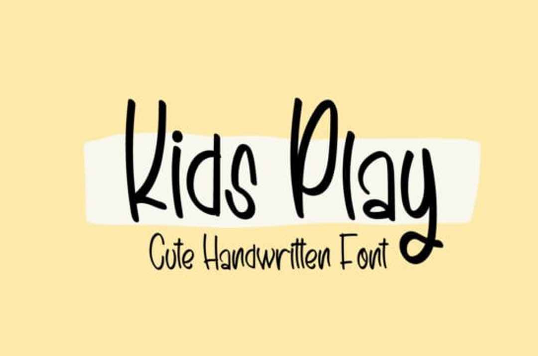Kids Play Font, Handwritten Font, Script Beautiful Font, Vintage Font ...