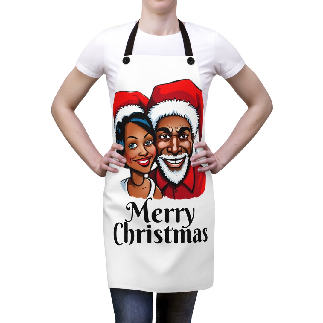 Mr.and Mrs.claus Apron African American Aprons Christmas Baking for Mom ...