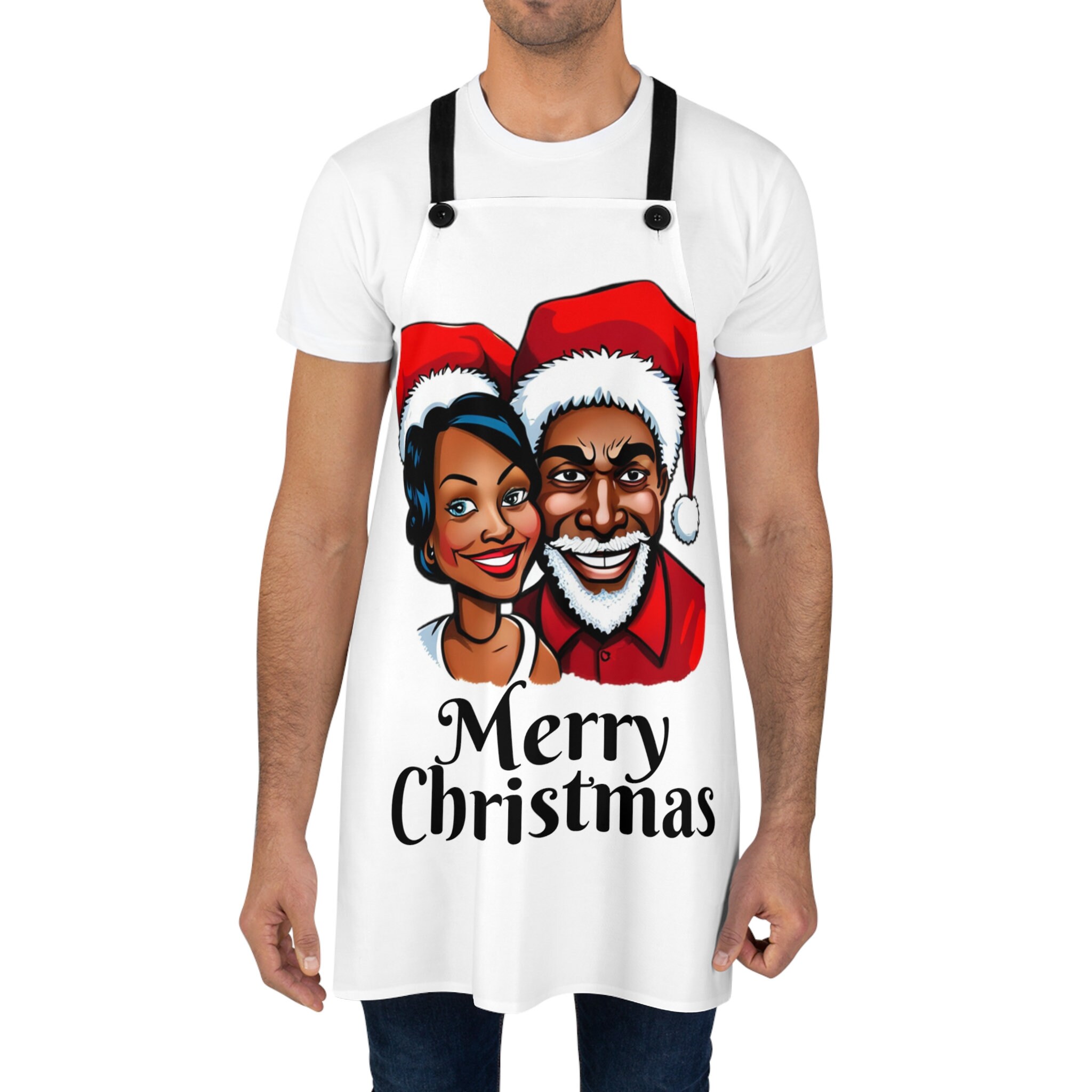Mr.and Mrs.claus Apron African American Aprons Christmas Baking for Mom ...