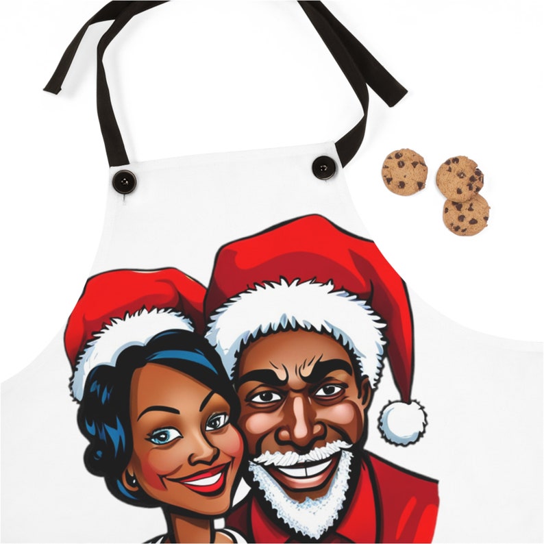 Mr.and Mrs.claus Apron African American Aprons Christmas Baking for Mom ...