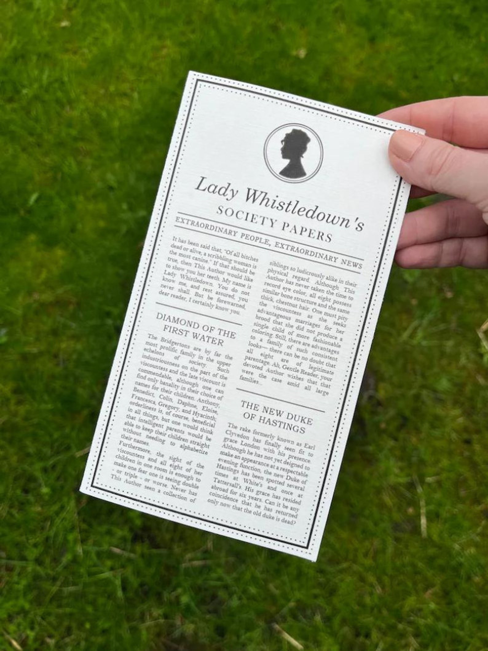 BRIDGERTON - Lady Whistledown's Society Papers Bookmark | Bridgerton ...