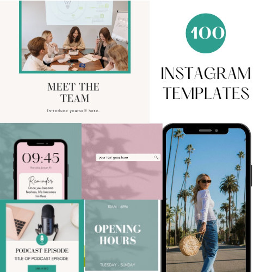 100 Instagram Post Templates, Editable IG Posts, Instagram Social Media ...