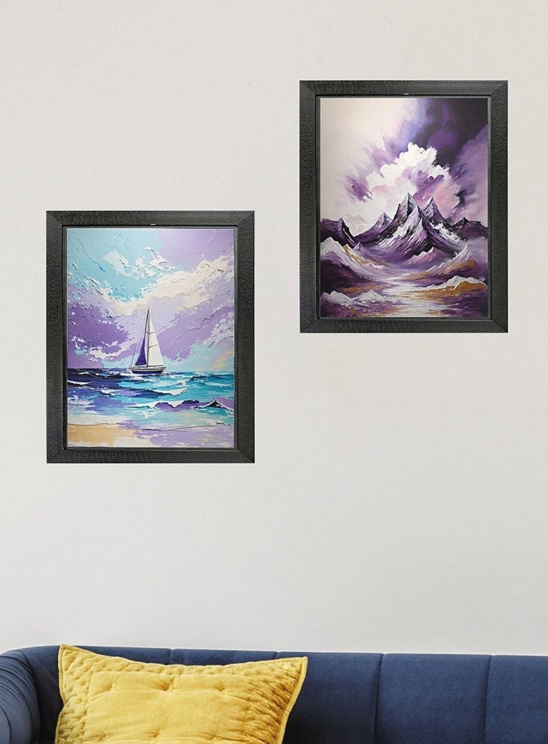Ocean Wall Painting Art Set of 2 Printable Poster Art High - Etsy