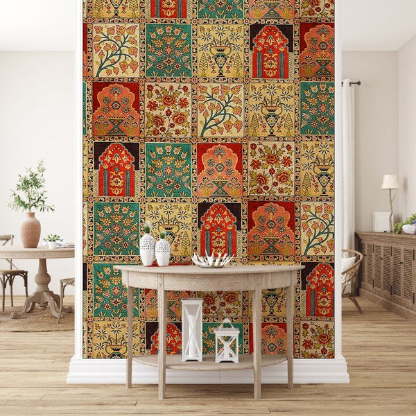Indian Wallpaper Mughal Design - Etsy