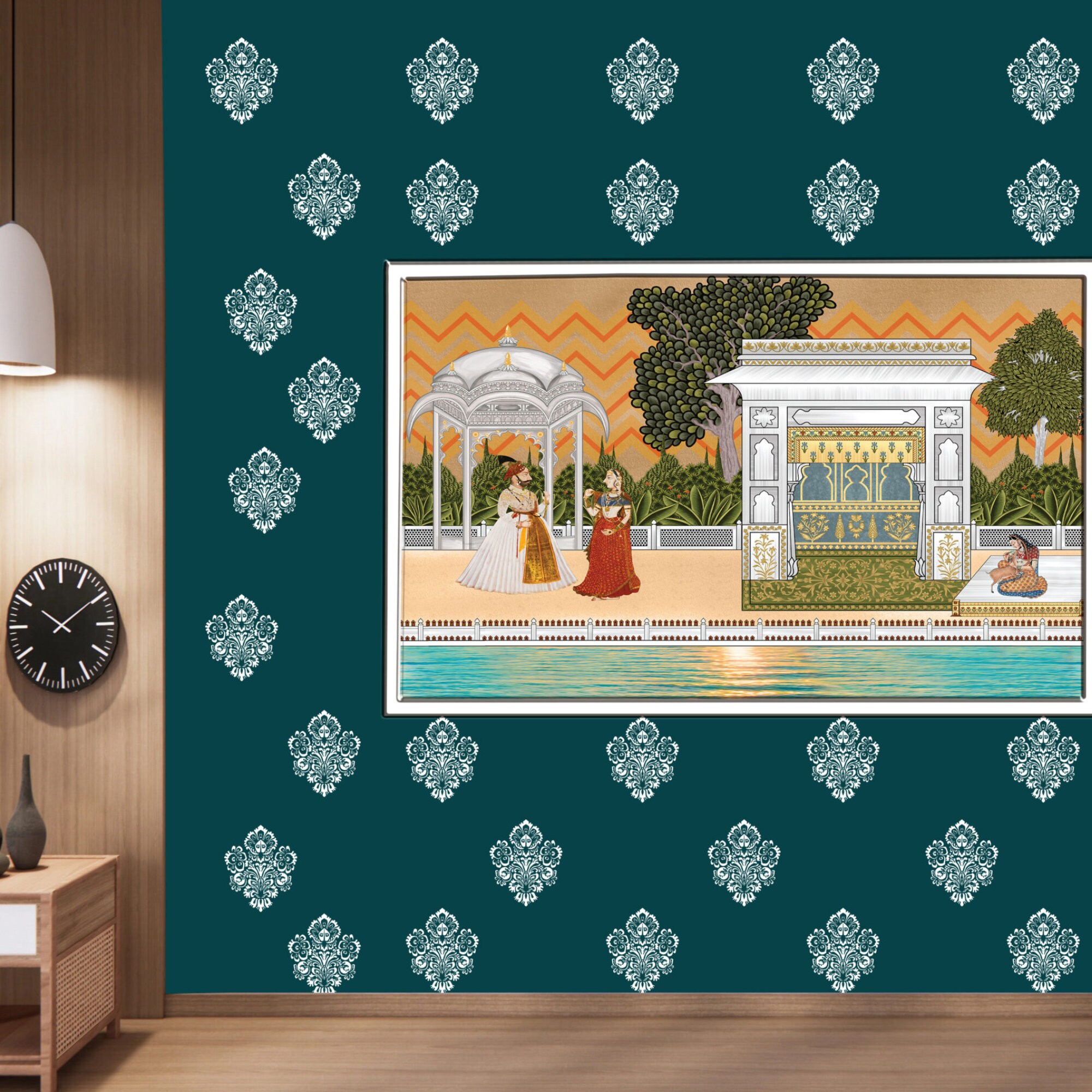 Majestic Indian Art Wallpaper Ethnic and Traditional Wall Mural Design ...
