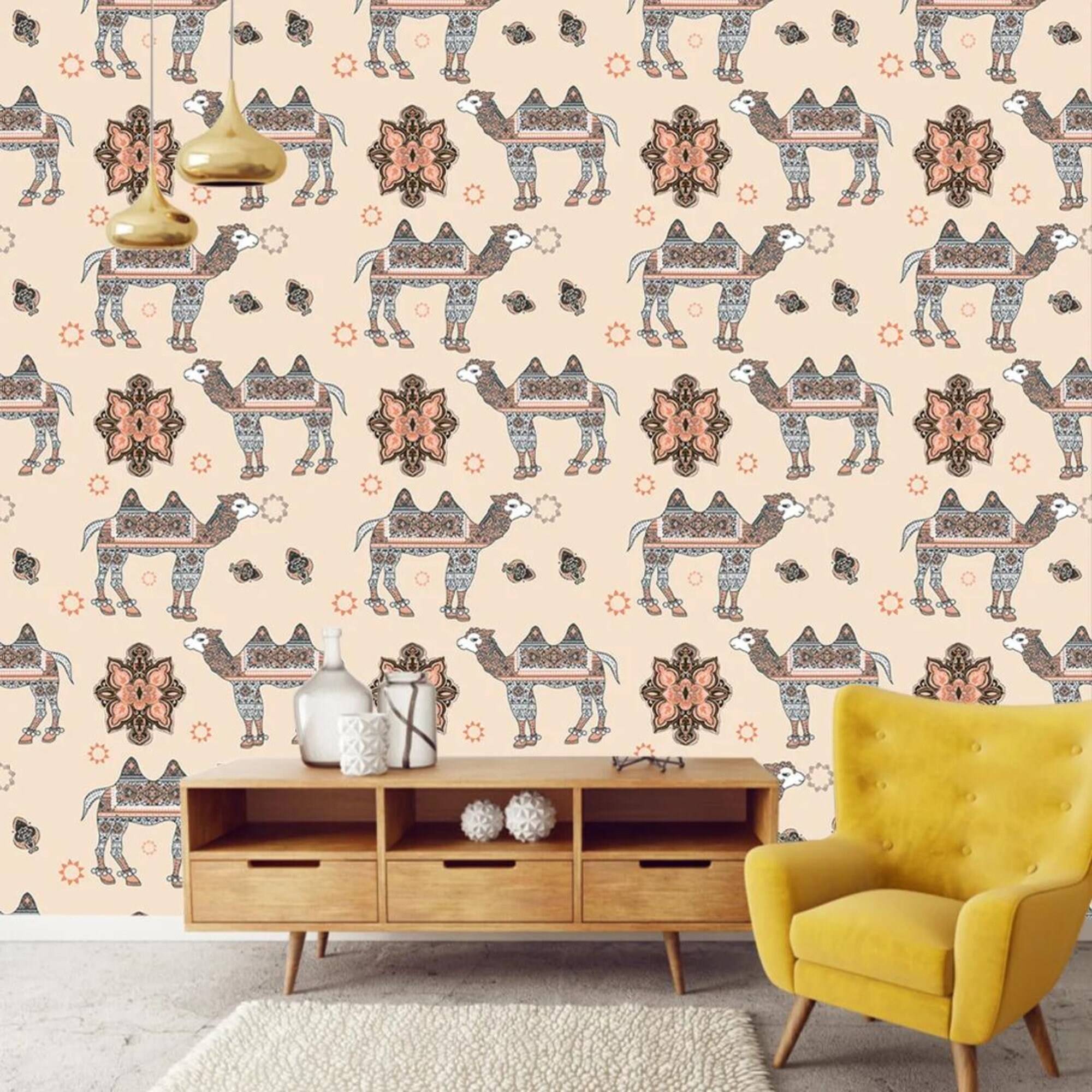 Traditional Desert Camel Art Wallpaper | Indian Cultural Camel Ride ...