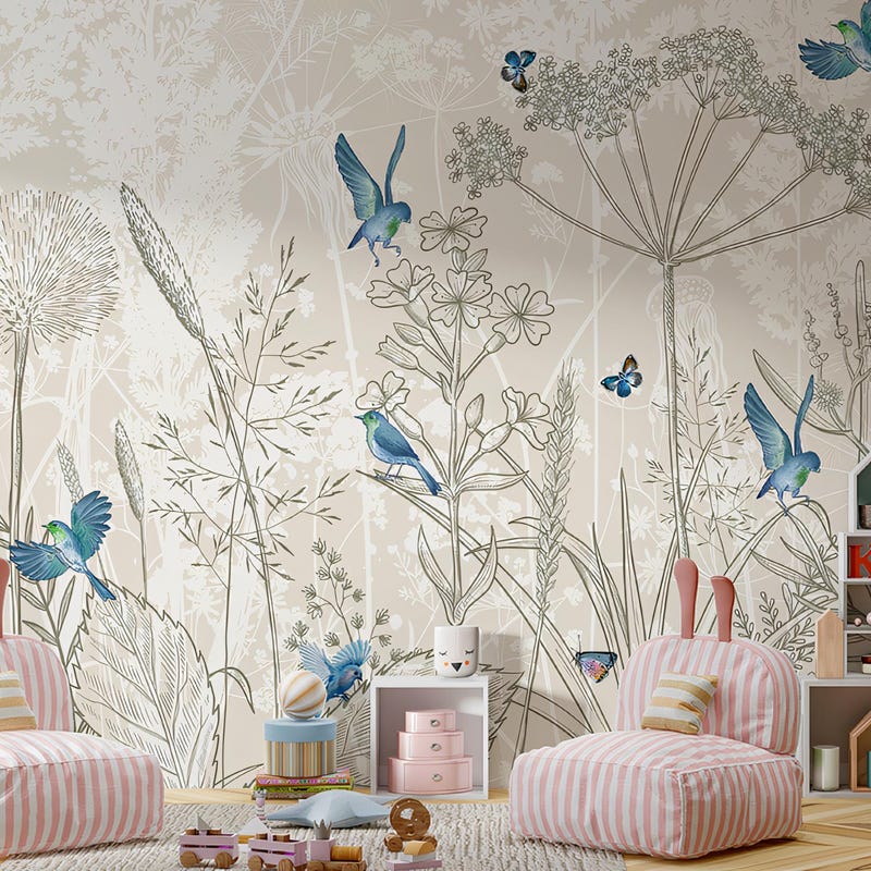 Bird Wall Mural - Etsy