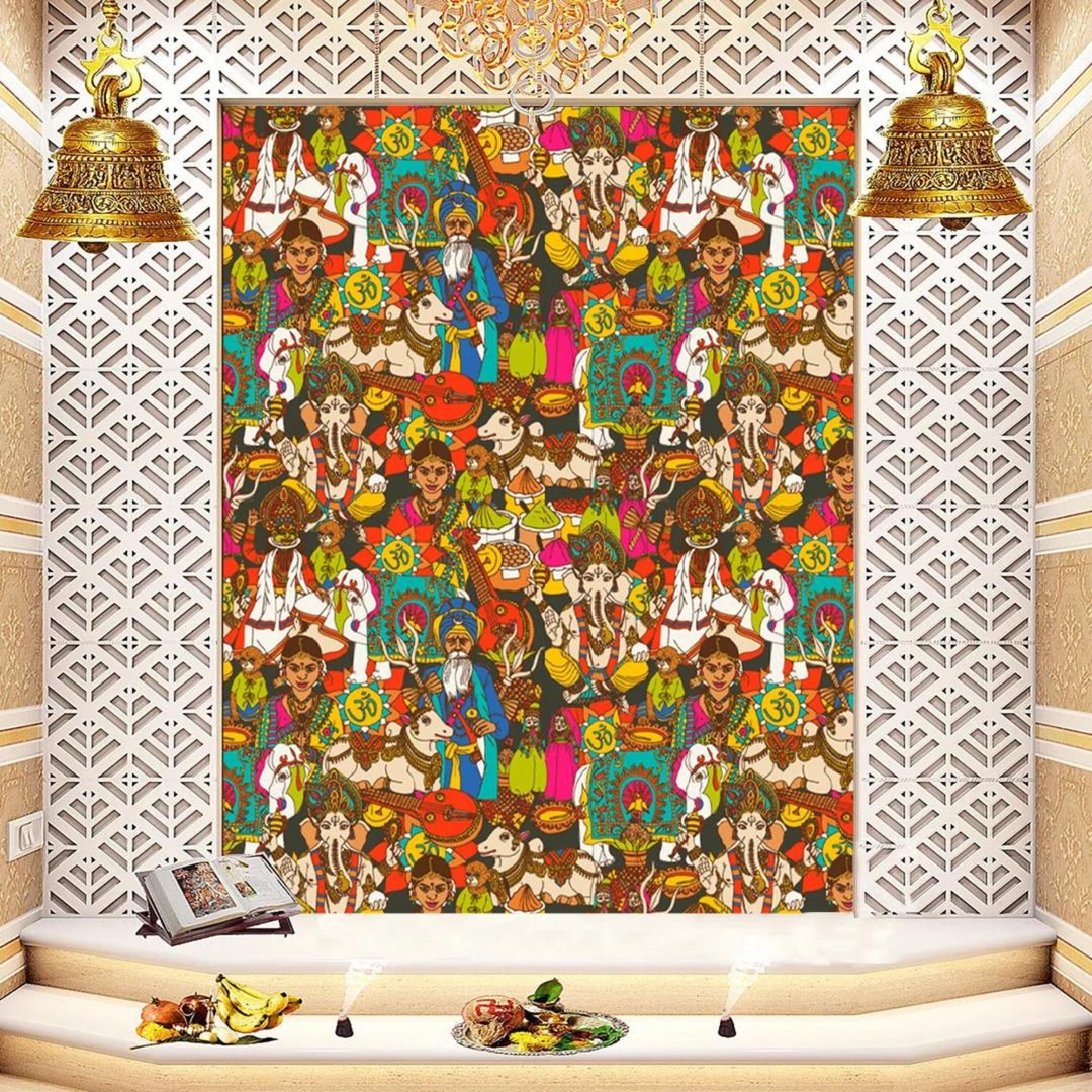 Indian Sacred Hindu Gods Religious Traditional Wallpaper Mural ...