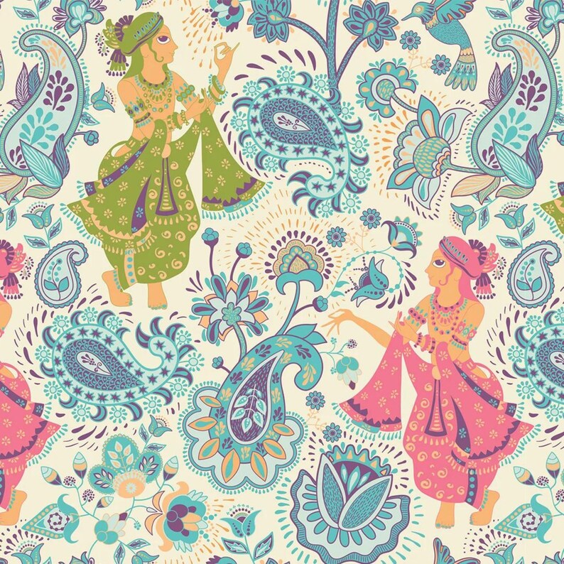 Floral Traditional Art Seamless Pattern Wallpaper - Etsy