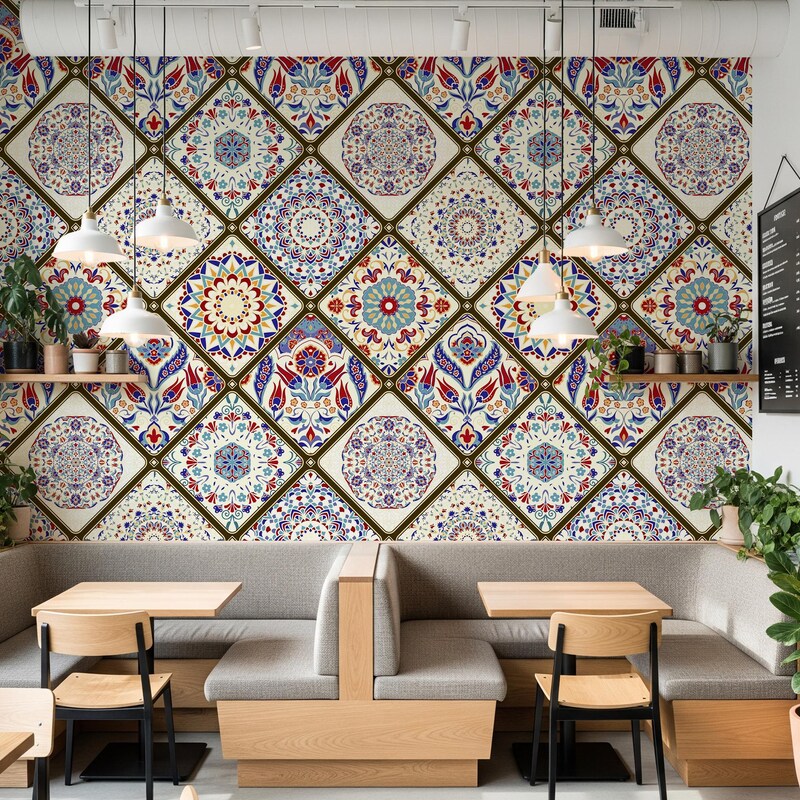 Turkish Tile Mural - Etsy