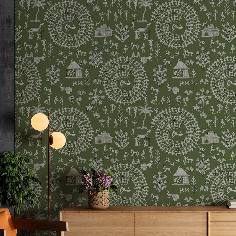 Warli Art Tree Painting - Etsy