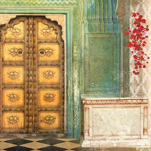 Indian Palace Jaipur Gate Wallpaper Mural – Rajasthani & Mughal Art ...