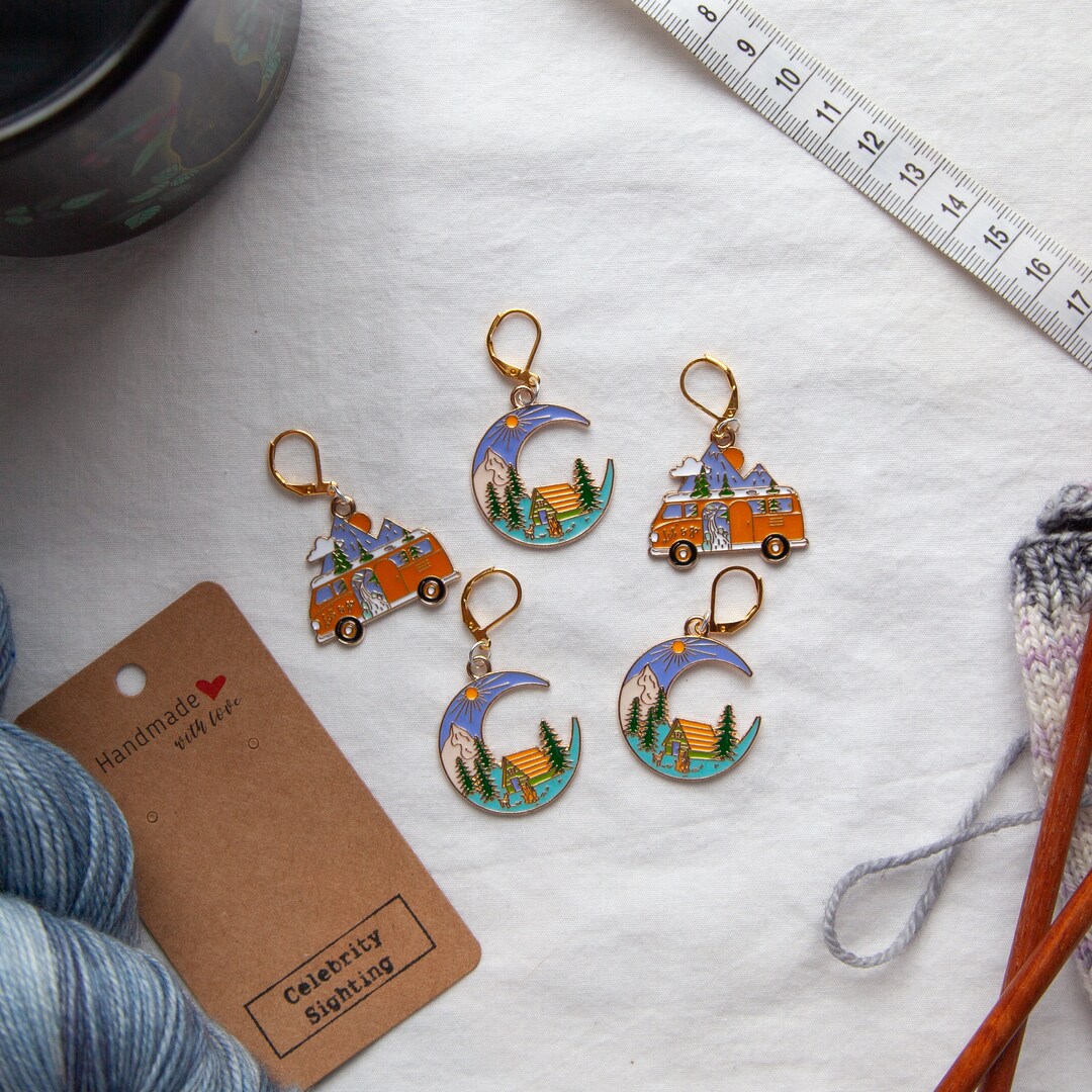Cottage-core Van-life Paradise 5 Stitch Markers for - Etsy