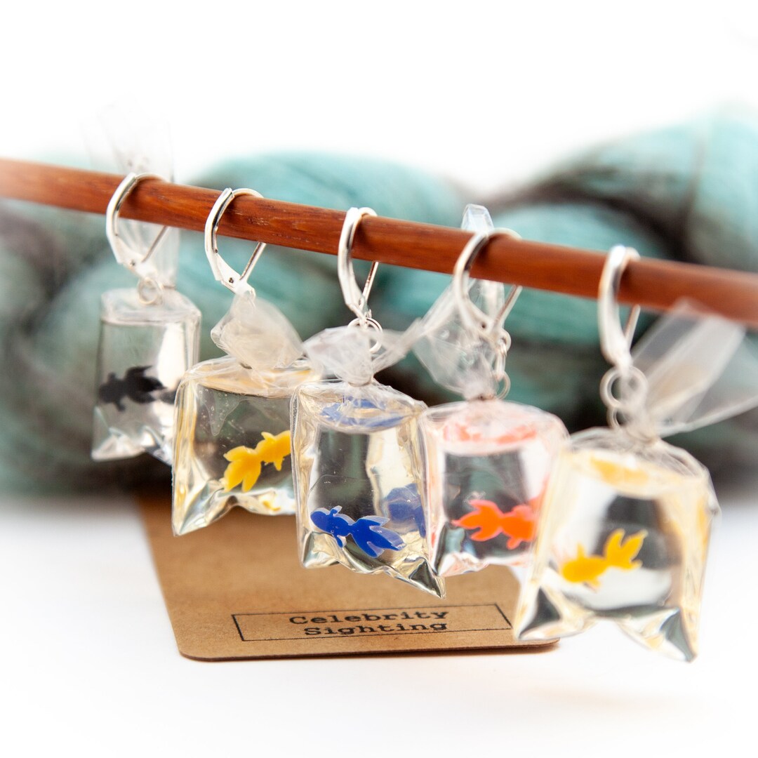 Fish Markers 5 Stitch Markers for Knitting and Crochet - Etsy