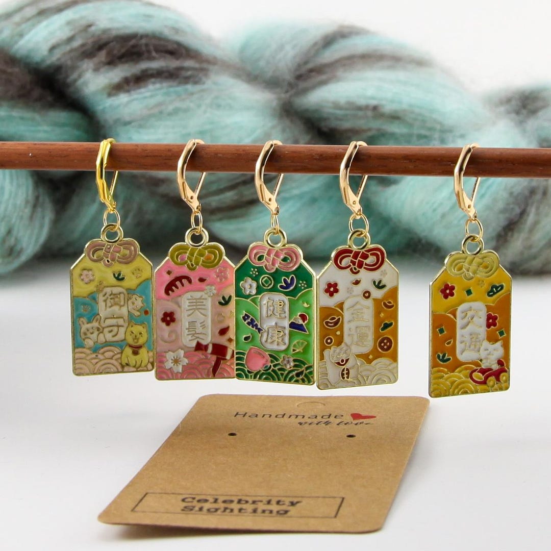 Good Luck Set 2 5 Stitch Markers for Knitting and Crochet - Etsy