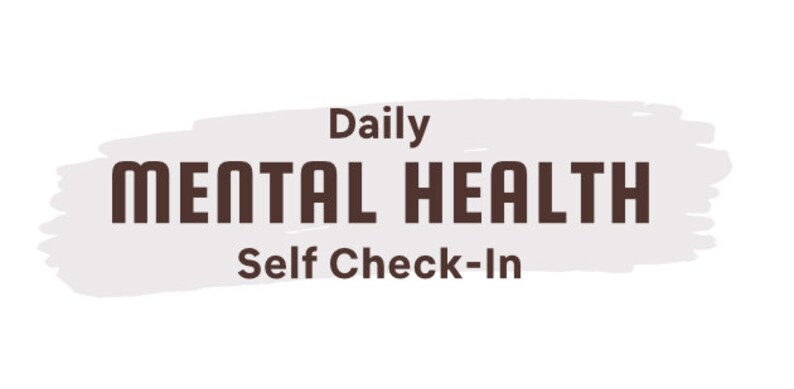 Mental Health Awareness Self Check-in - Etsy