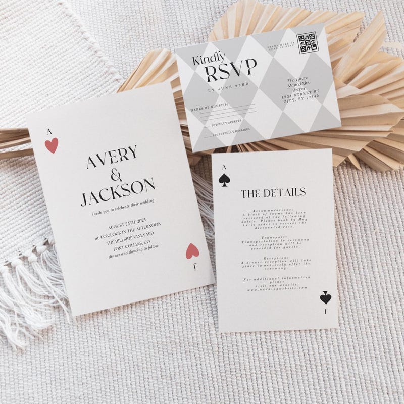 Playing Card Invite - Etsy