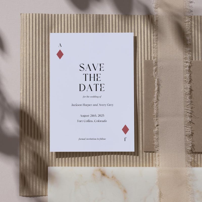 Playing Card Invite - Etsy