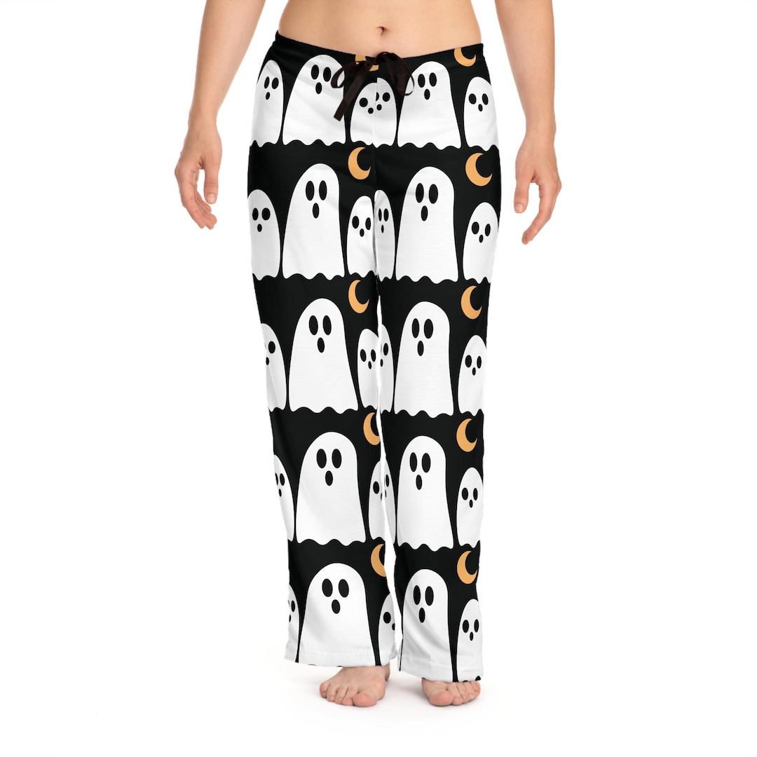 Cozy Spooky Ghost Pajama Pants Halloween Nightwear - Etsy