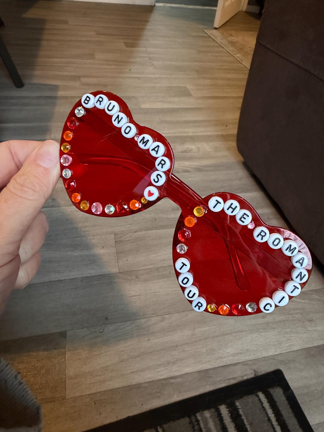 Bruno Mars - Hand Decorated Love Heart Glasses - Etsy
