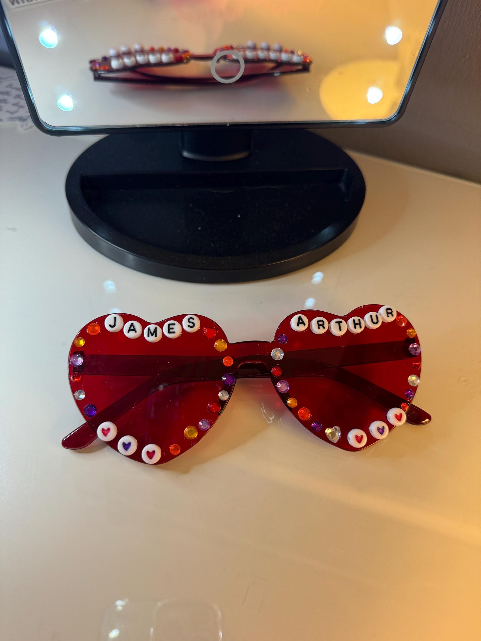 James Arthur - Hand Decorated Love Heart Glasses - Etsy
