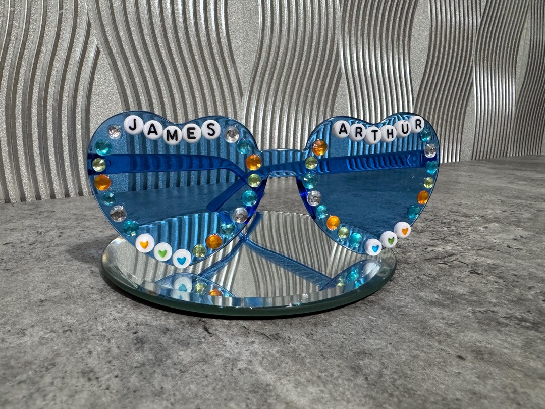 James Arthur - Hand Decorated Love Heart Glasses - Etsy
