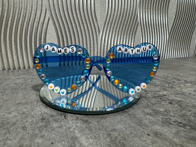 James Arthur - Hand Decorated Love Heart Glasses - Etsy