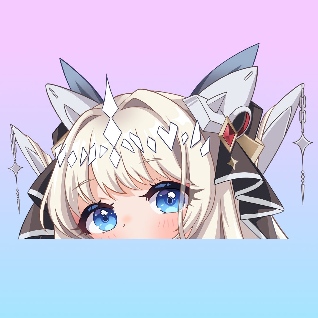 Crown Window Peeker 7" Car Decal Sticker | Goddess of Victory: Nikke - Etsy