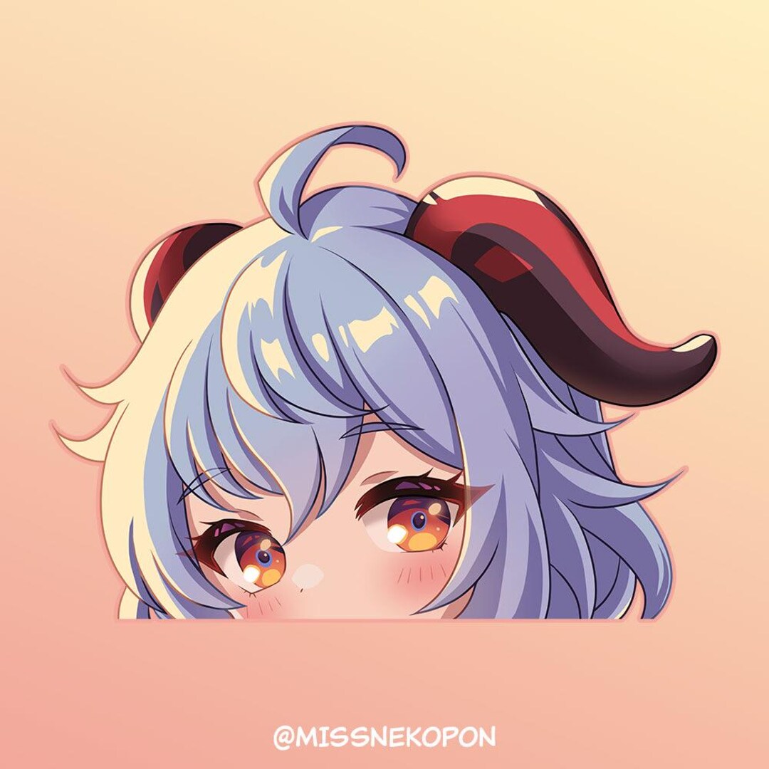 Ganyu Window Peeker 5" Car Decal Sticker | Genshin Impact - Etsy