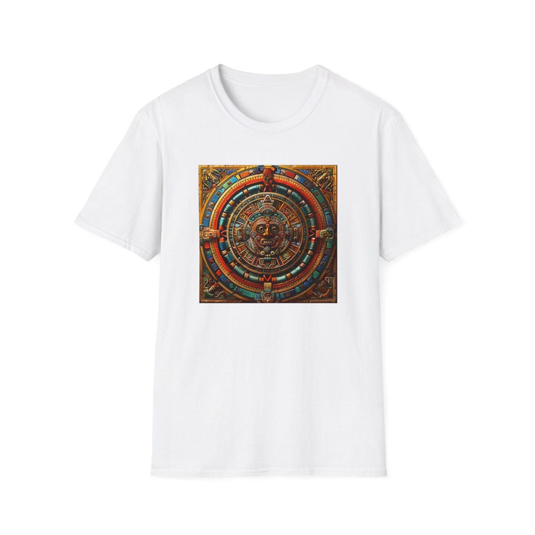 Aztec Mayan Calendar Tshirt Mexica Heritage Design Tee Custom Design T ...
